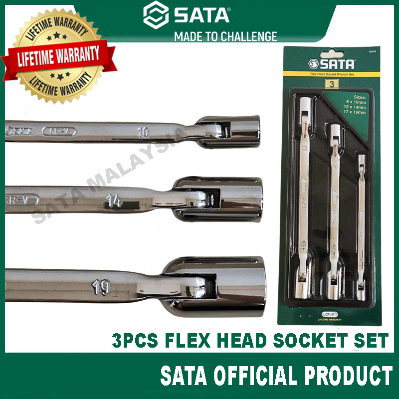 SATA 3Pcs Flex Head Socket Set 09044 Sata Tools Car Repair Tools High ...