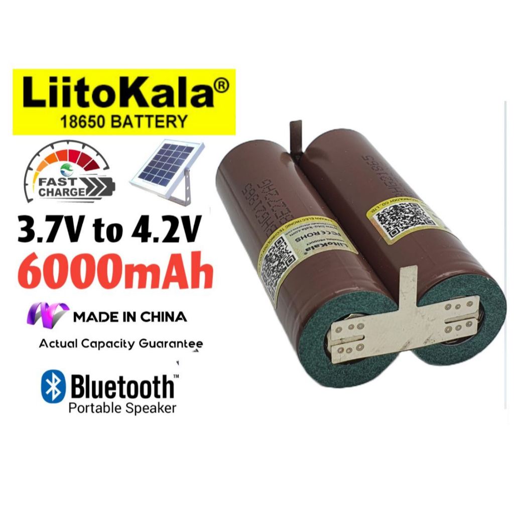 Liitokala BHG21865 Battery Pack Custom 1S2P DIY Lithium ion 6000mAh ...