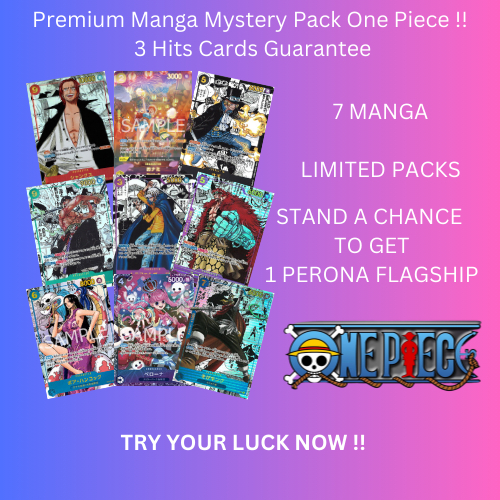 Premium Manga Mystery Pack One Piece 3 Hits Cards Guarantee -Original OP1, OP2, OP3, OP4, OP05 ...