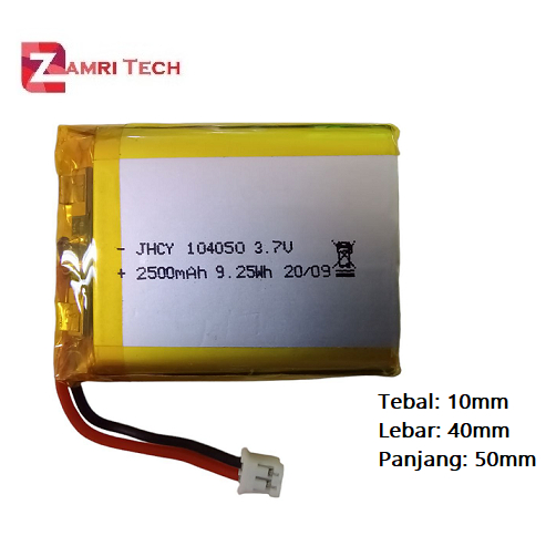 104050 3.7V 2500mAh Li-Polymer Rechargeable Battery | Shopee Malaysia
