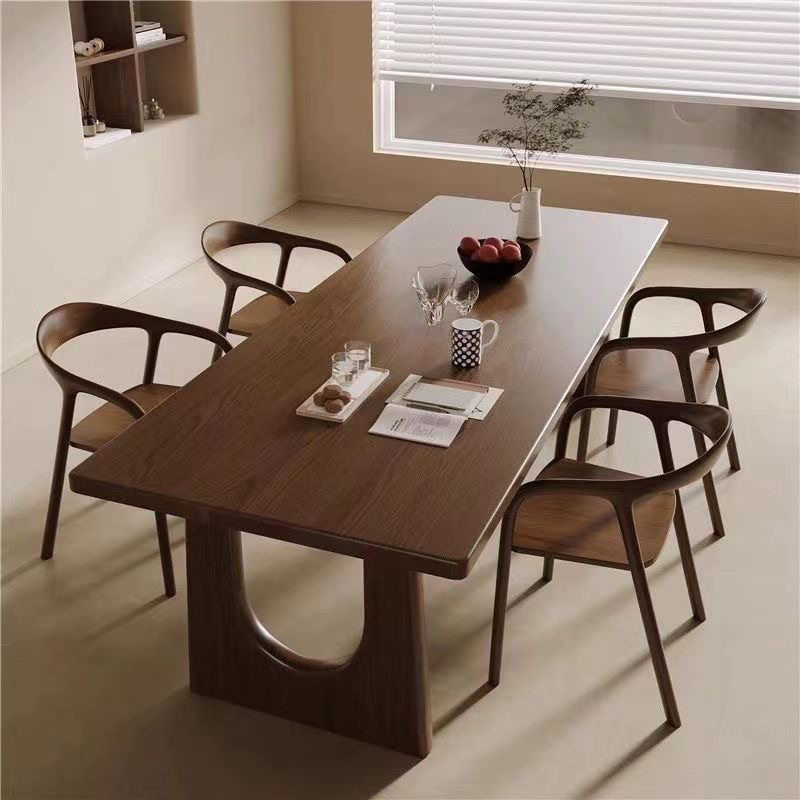 Solid wood rectangular dining table (table only) | Shopee Malaysia