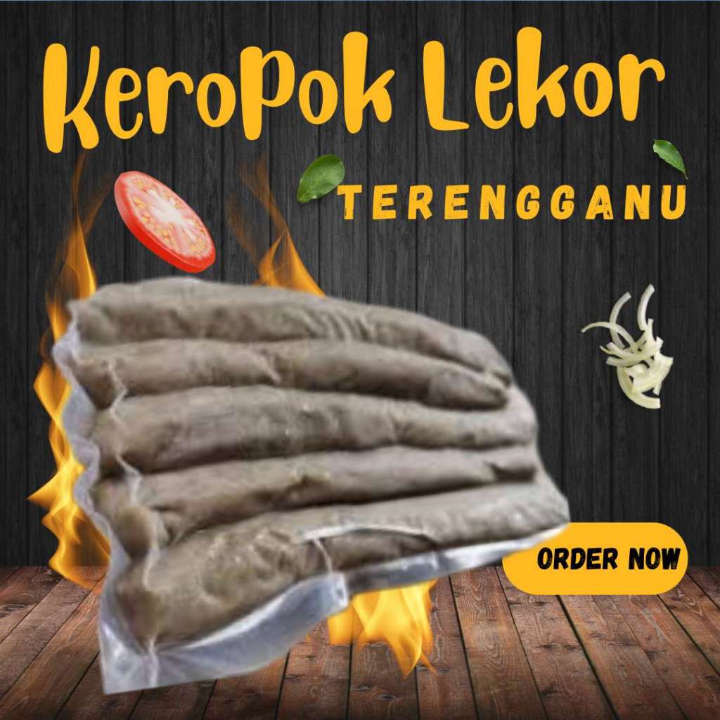 Keropok Ikan Terengganu Lekor Snacks Asli Fish Vacuum Pack Sekali Sos ...