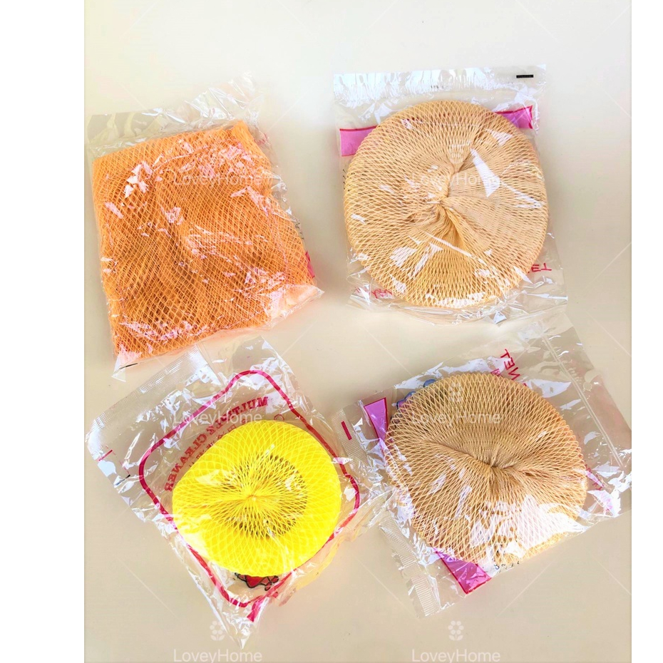 Round Fish Net Scrubber Dish Bowl Washing Cloth Sponge Pad Washer ...