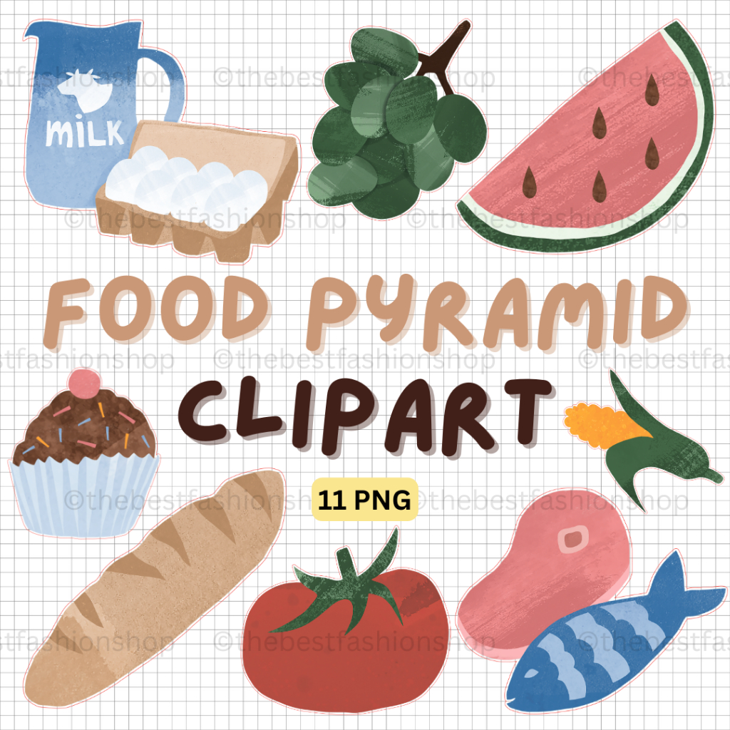 C039 Food Pyramid Clipart PNG Elements Digital Sticker | Shopee Malaysia