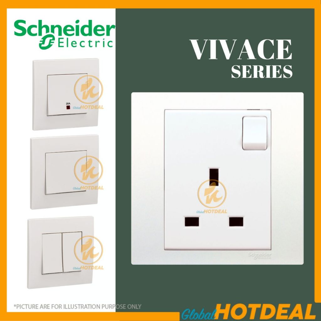 SCHNEIDER VIVACE SERIES Switch & Socket Outlet Switches Sirim Approved ...