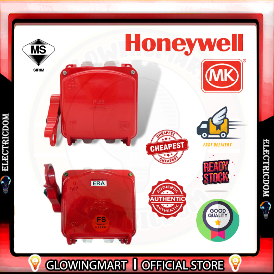 100% Original MK / ERA-FS220 Fireman Switch 20A 2P (FS0202) EMERGENCY ...