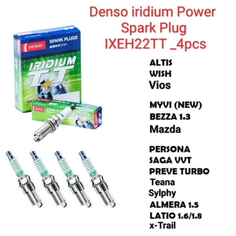 Denso iridium Power IXEH22TT Spark Plug Proton Toyota Nissan Perodua ...