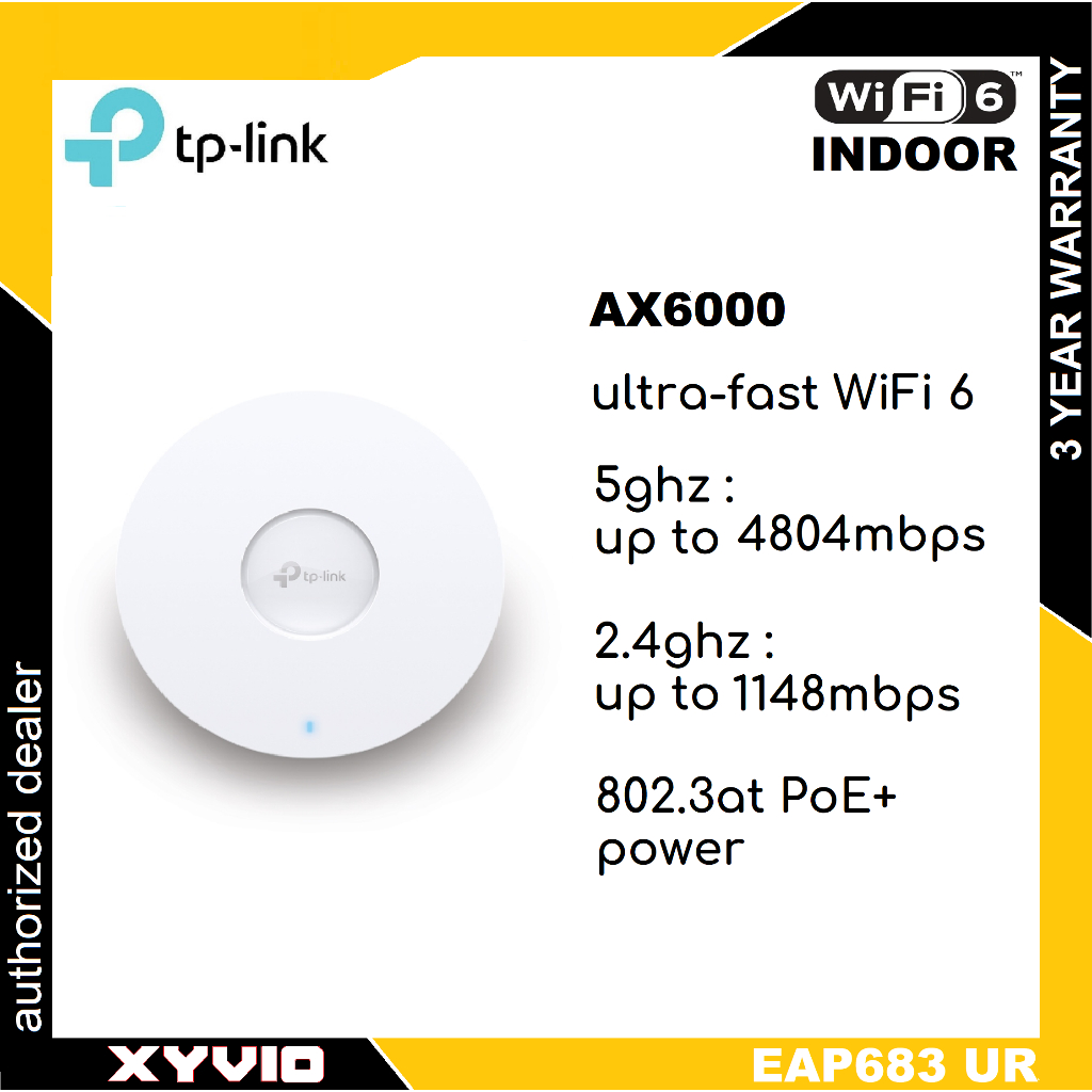 TP-LINK EAP683 UR AX6000 Ceiling Mount WiFi 6 Access Point | Shopee ...