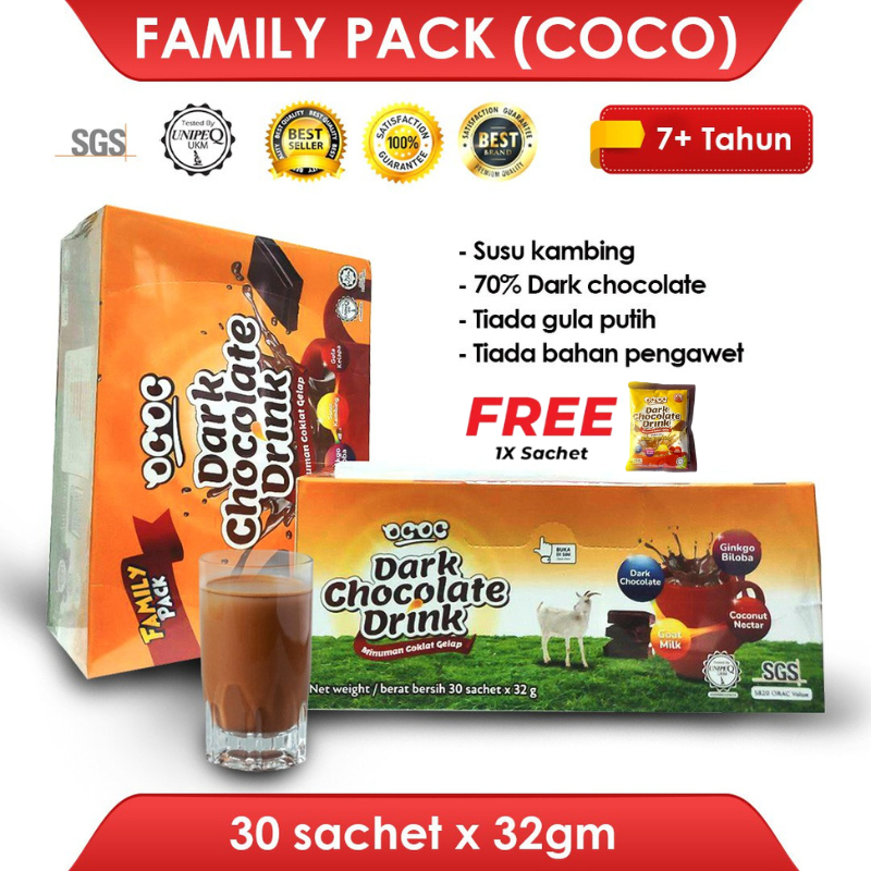 [READY STOCK | Free gift ] Coco OCOC Smart Student Family Pack Dark Chocolate Premium by Dr ...