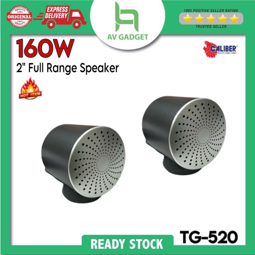 [Free Gift] Caliber 2" Car Full Range Speaker Tweeter Bass Sound Music ...