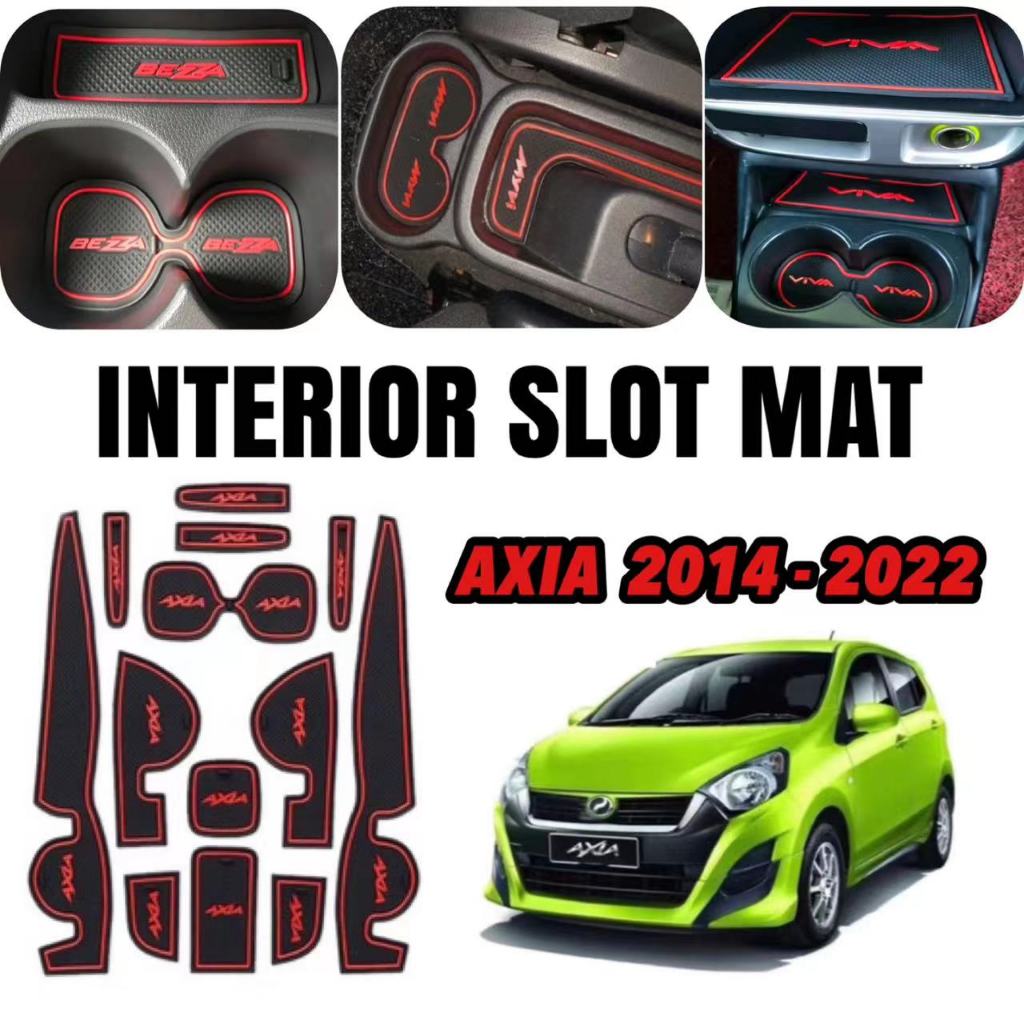PERODUA AXIA 2014-2022 Interior Slot Mat Magic Mat Non Slip Organizer ...