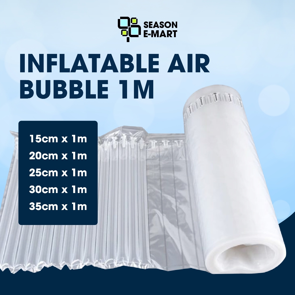1m Inflatable Bubble Wrap Inflatable Air Packaging Air Bubble Plastic ...