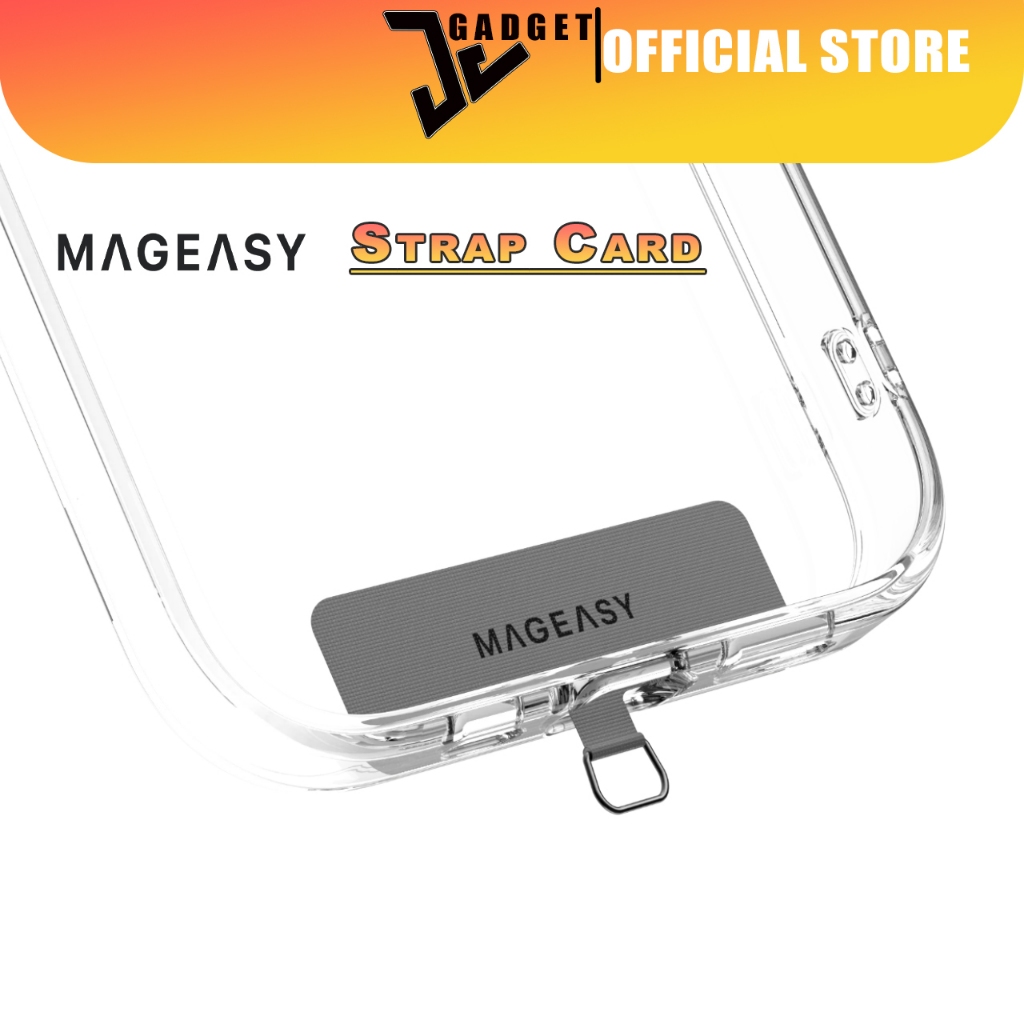 MAGEASY Strap Card for iPhone Android Phone Lanyard Ultra Thin Up To 15kg Force Pull | Shopee ...