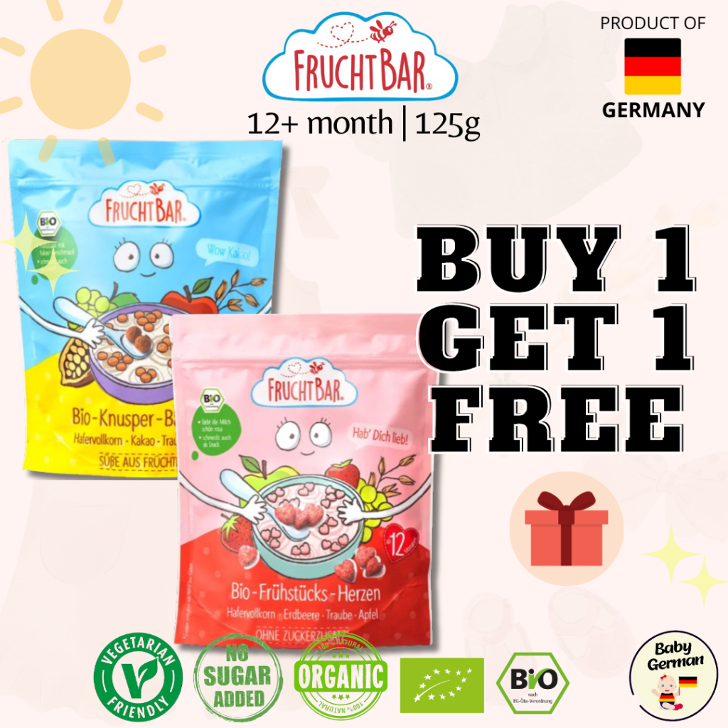 Fruchtbar Baby Organic Snack Cereal Muesli Puff | 12+ Months | 125g ...
