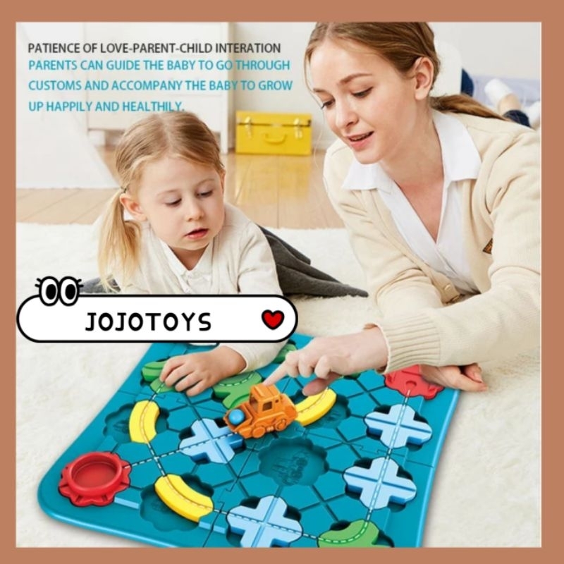 Kids Road Builder Logical CarBuild the Road Board Game Logic Thinking ...