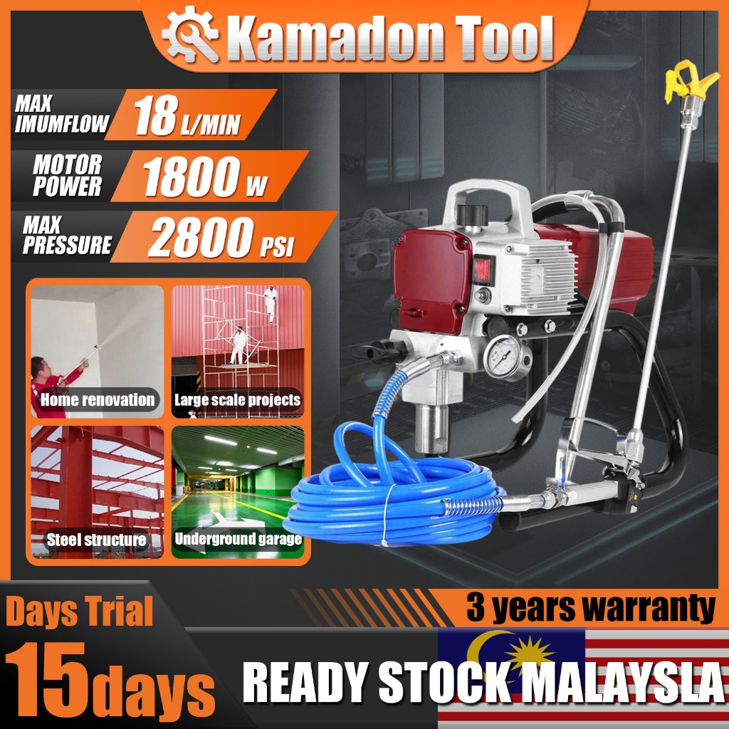 High-pressure Airless Spraying 1800W Machine Professional Airless Spray ...