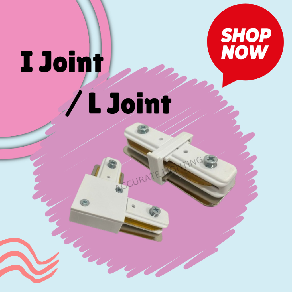 Track Rail I Joint / L Joint Track Connector / White color/ 2 Pin for ...