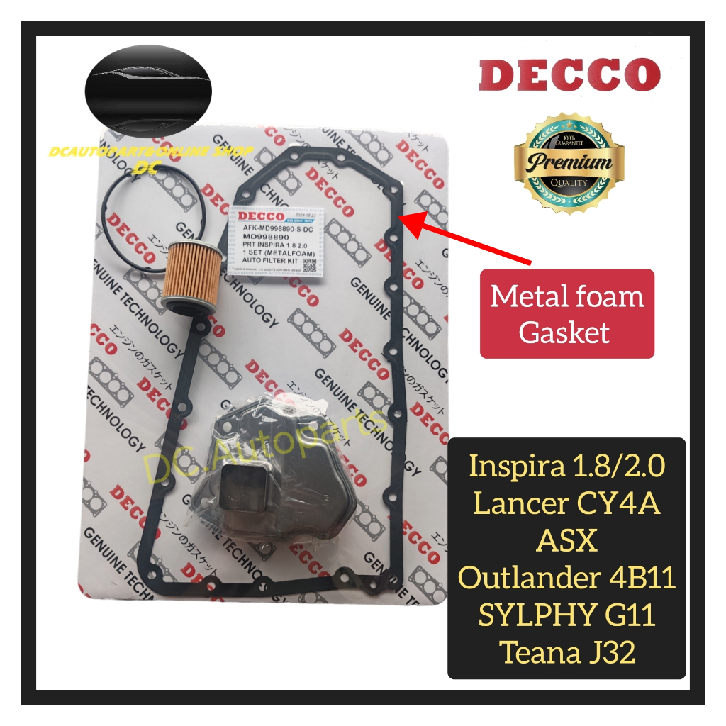 (METAL FOAM GASKET) AUTO FILTER PROTON INSPIRA 2.0 MITSUBISHI LANCER GT ...