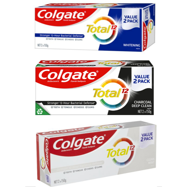 Colgate Total 12 Professional Whitening Toothpaste Clean Mint Value ...