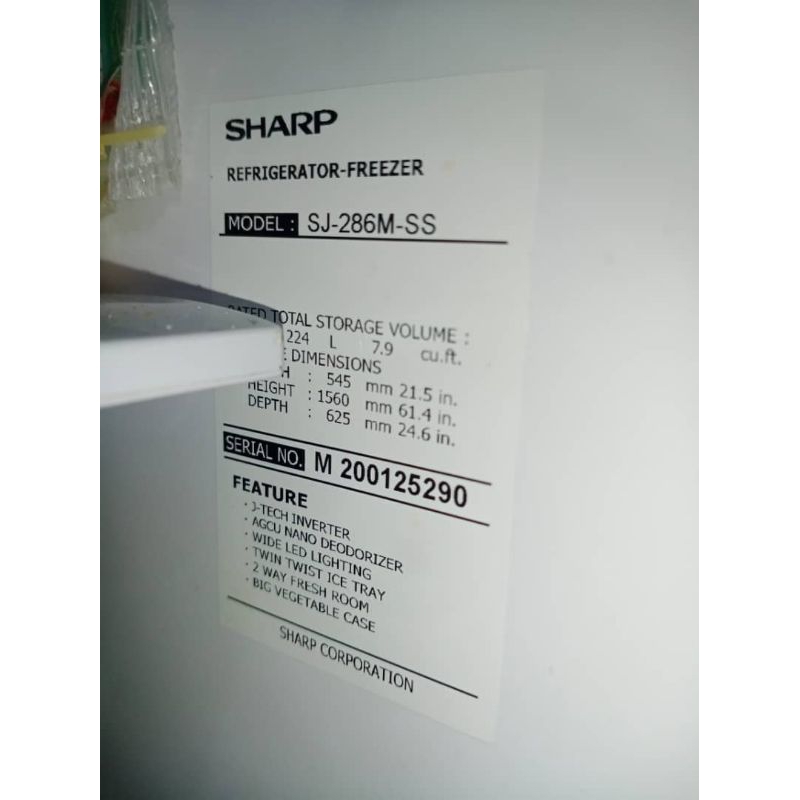 SHARP SJ286MSS/SJ366MSL/406MSL/MSS POWER BOARD 100℅ ORIGINAL | Shopee ...