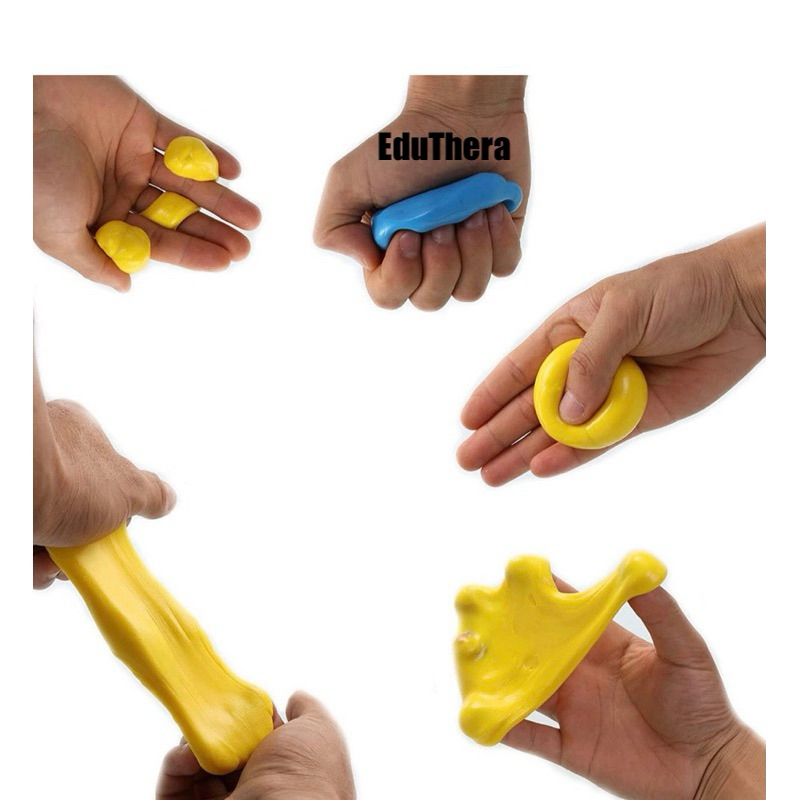 Yellow Hand Fingers Exercise Putty Grip Strength Autism ADHD Therapy ...