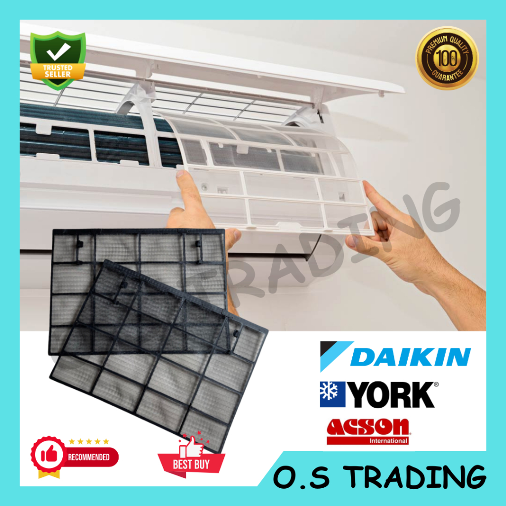 [Original Daikin] Indoor Air Filter For Wall Mounted Air Cond (1.0HP, 1 ...