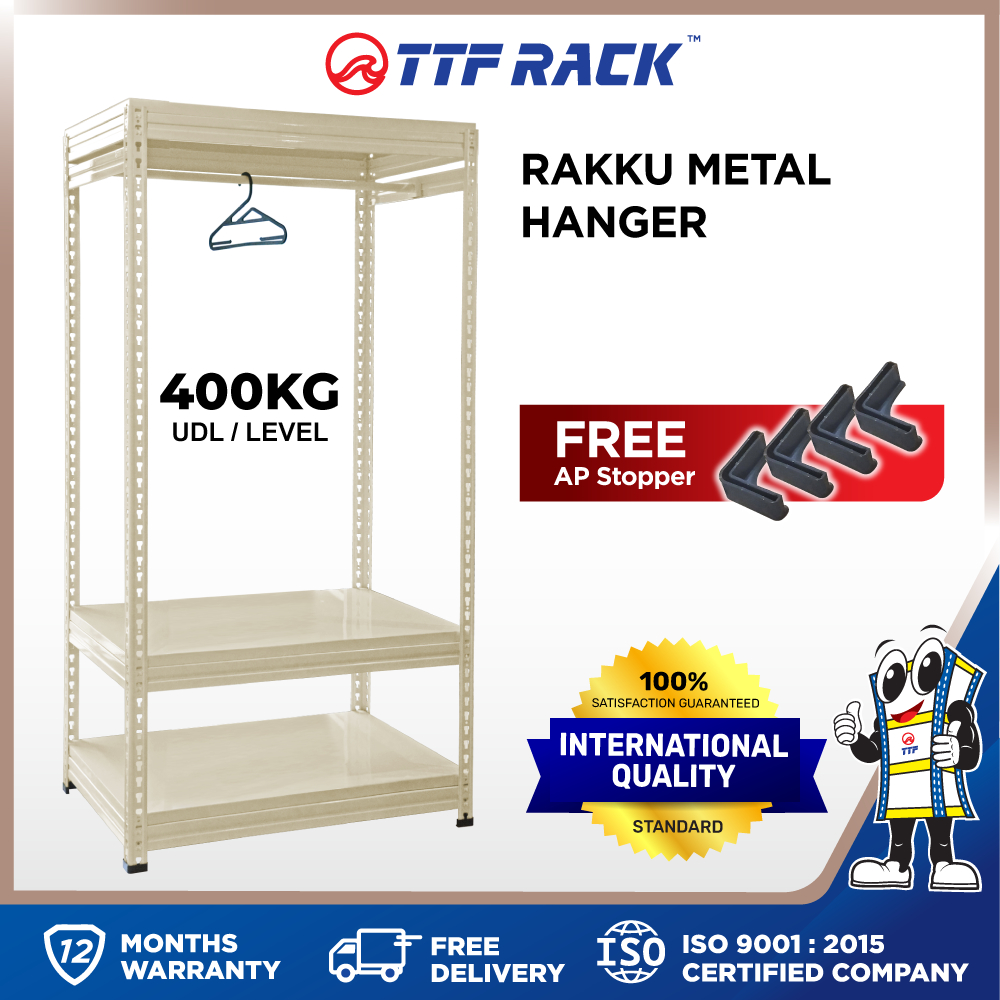 TTF Rack™ Rakku Metal Hanger Rack H182cm/ Rack 3 Level Hanging Rack ...