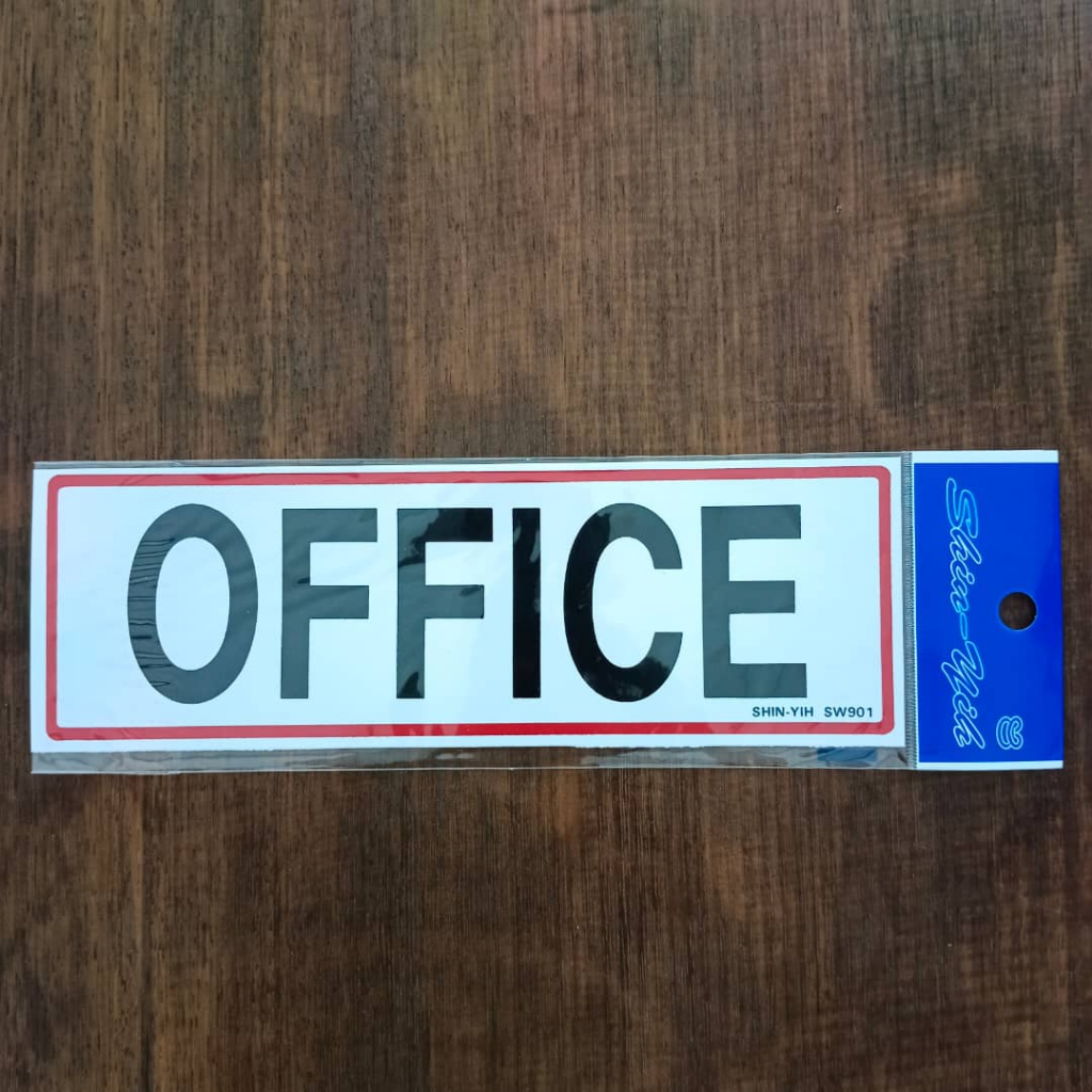 Office Sticker / Sticker Sign Board SW901 OFFICE 3" x 9" | Shopee Malaysia