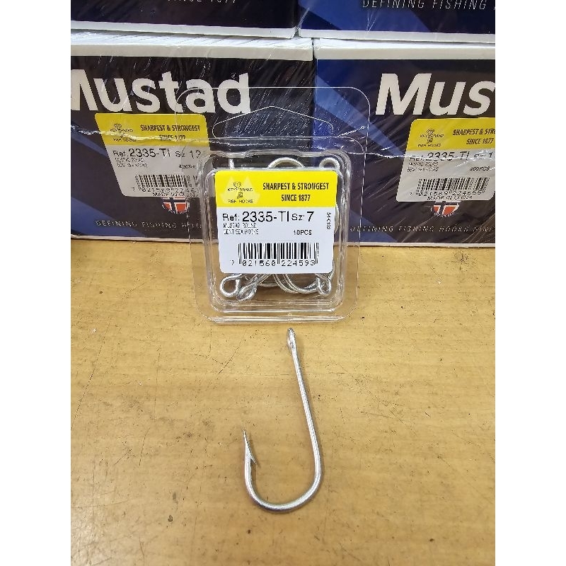 MUSTAD ROUND BENT SEA HOOKS 2335-TI (MATA KAIL RAWAI CAP KUNCI ...