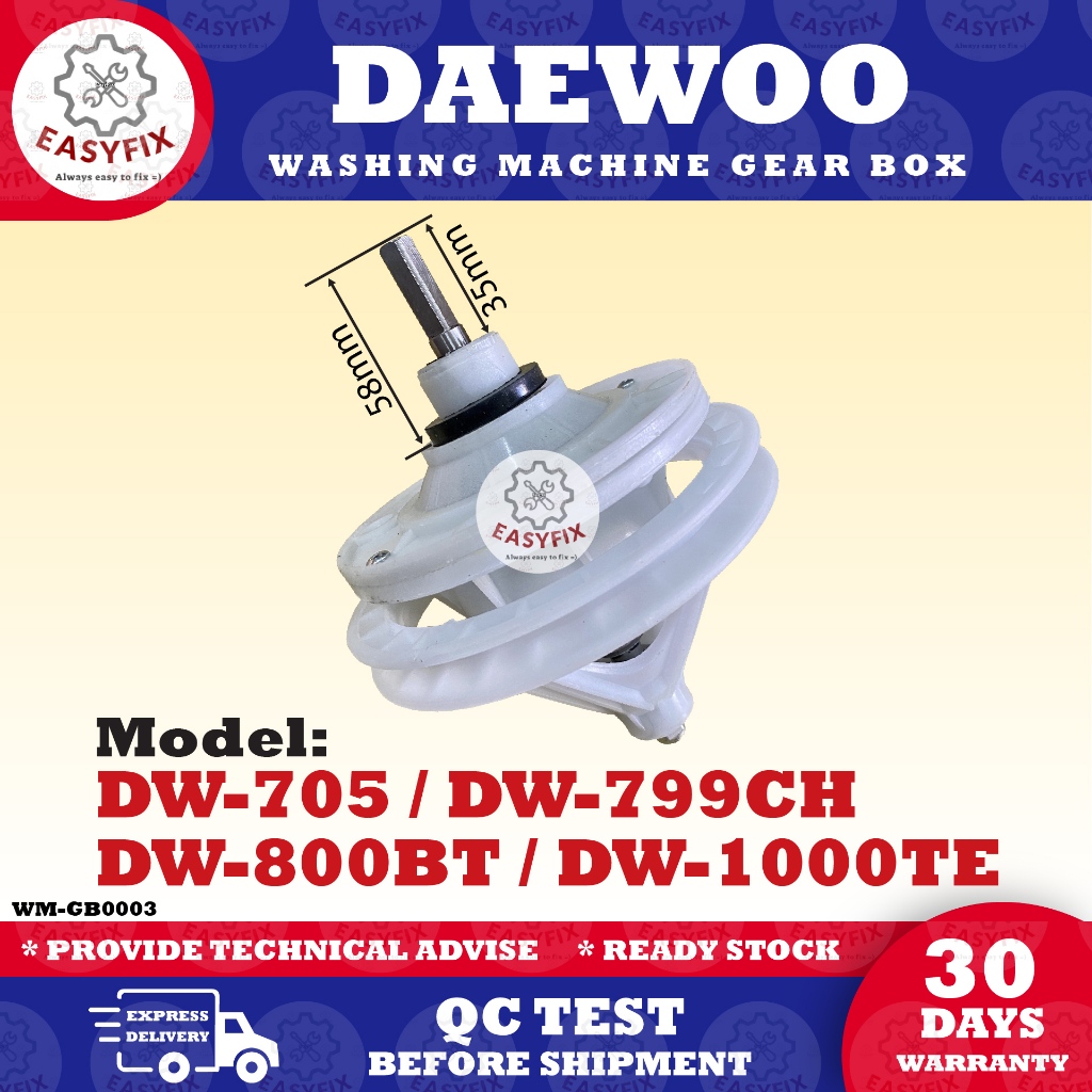 DW-705 / DW-799CH / DW-800BT / DW-1000TE DAEWOO SEMI-AUTO WASHING ...
