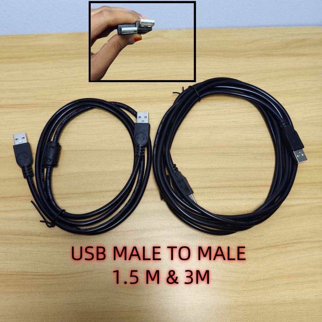 USB MALE TO MALE 1.5M / 3M / TRANSMISSION CABLE HIGH SPEED CABLE ...