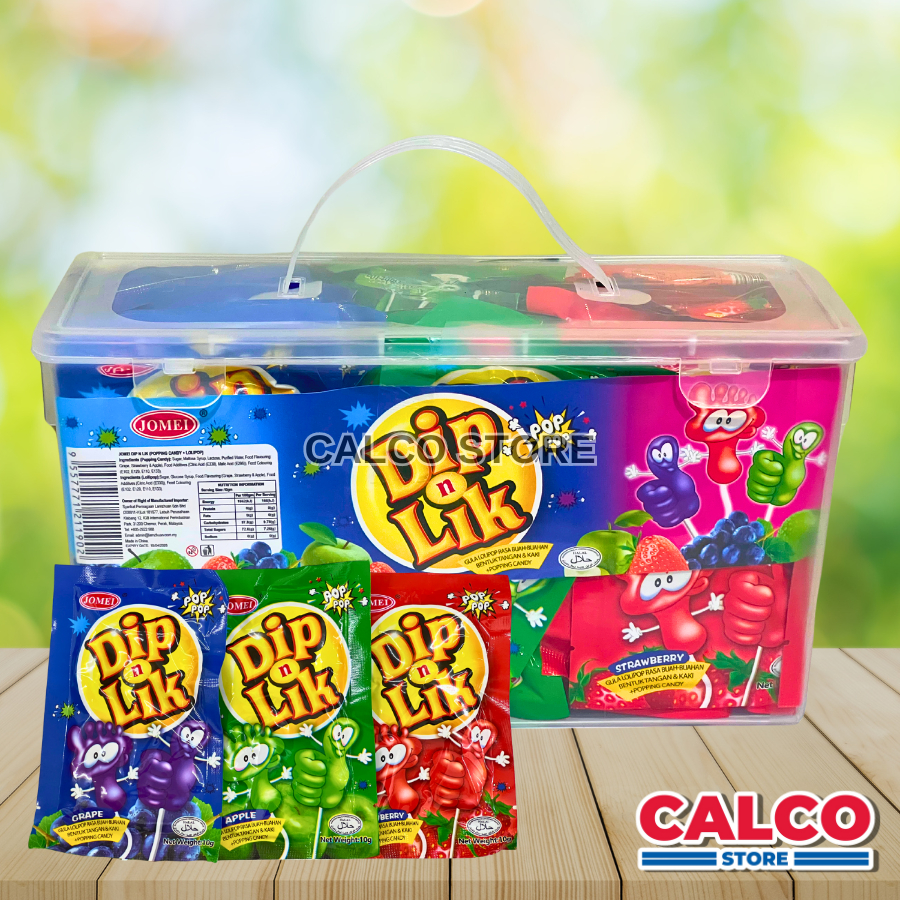 10g x 40pcs Jomei Brand Dip N Lik Pop Pop Gula Lollipop Rasa Buah ...