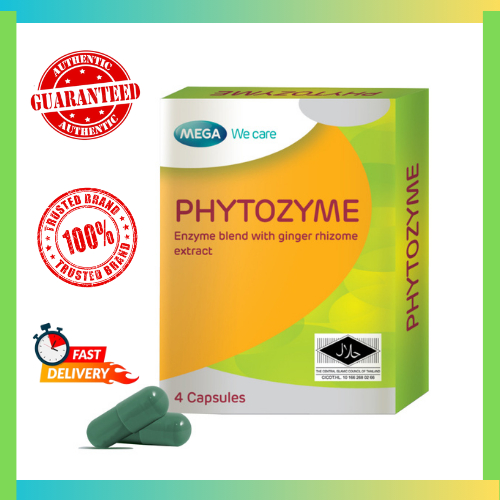 MEGA PHYTOZYME ENZYME CAPSULES WITH GINGER RHIZOME EXTRACT 4'S(EXP:19 ...