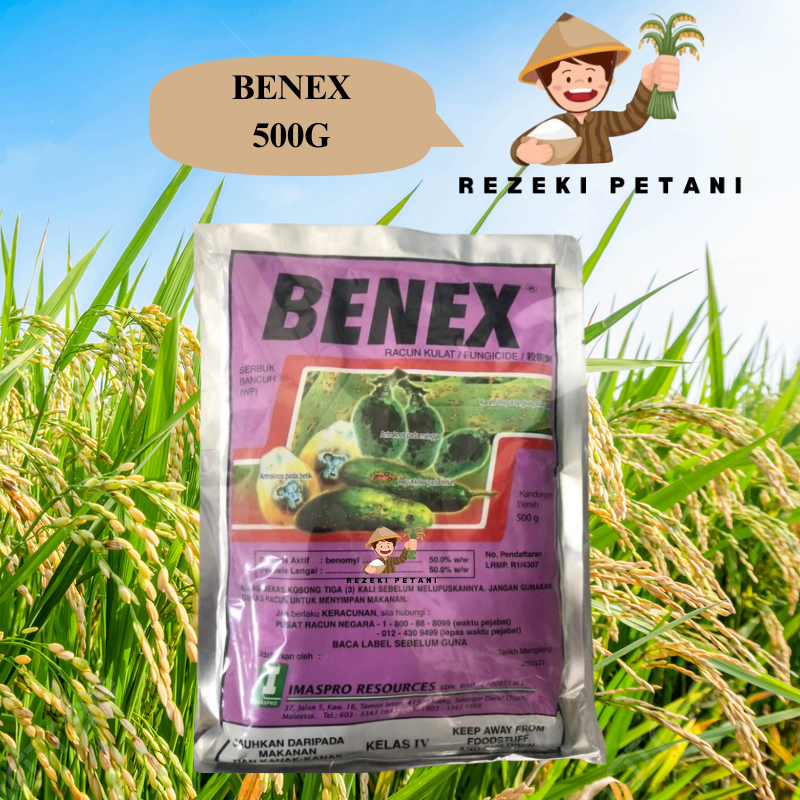 [ORIGINAL] 500G BENEX FUNGICIDE IMASPRO RACUN KULAT Benomyl 50% Karah ...
