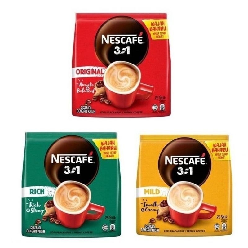 Nescafe 3in1 (Original / Rich / Mild) | Shopee Malaysia