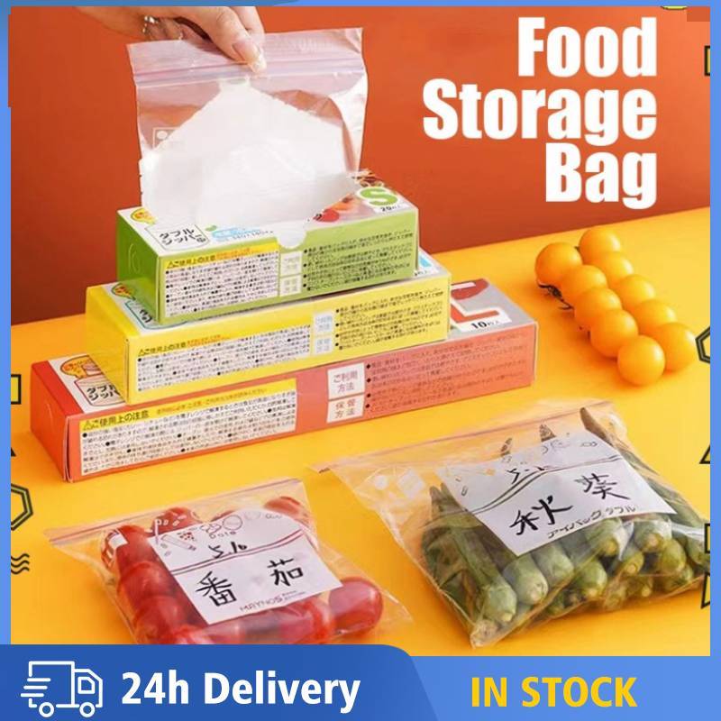 🔥Transparent Food Freezer Bag Zip Lock Food Storage Bag Kitchen Dry ...