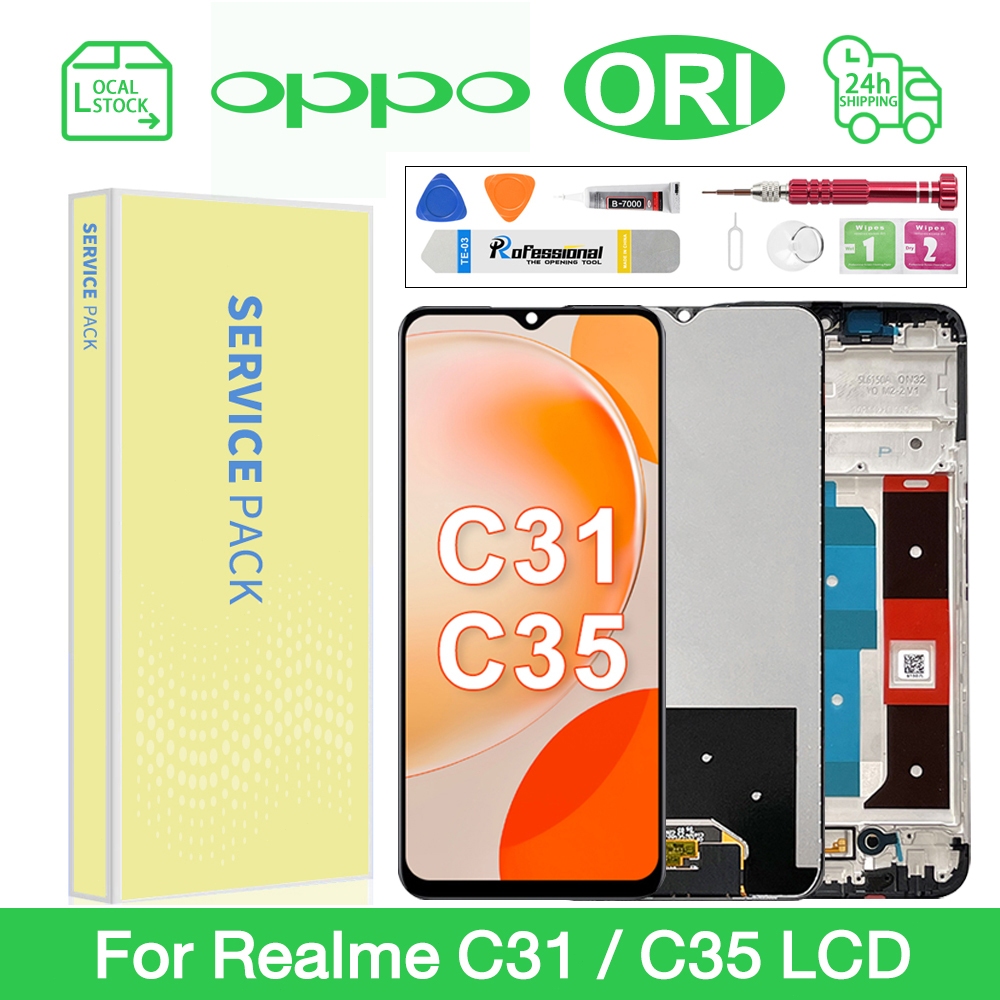 LCD WITH FRAME FOR REALME C35 / REALME NARZO 50A LCD TOUCH SCREEN ...