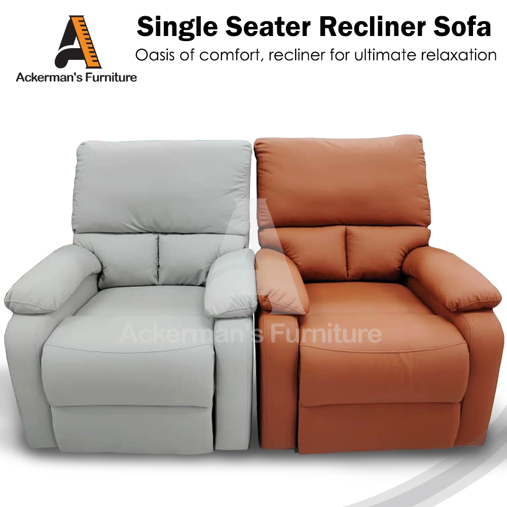 ACKERMAN Single Seater Recliner Sofa No Rocking Lounge Leisure Chair ...