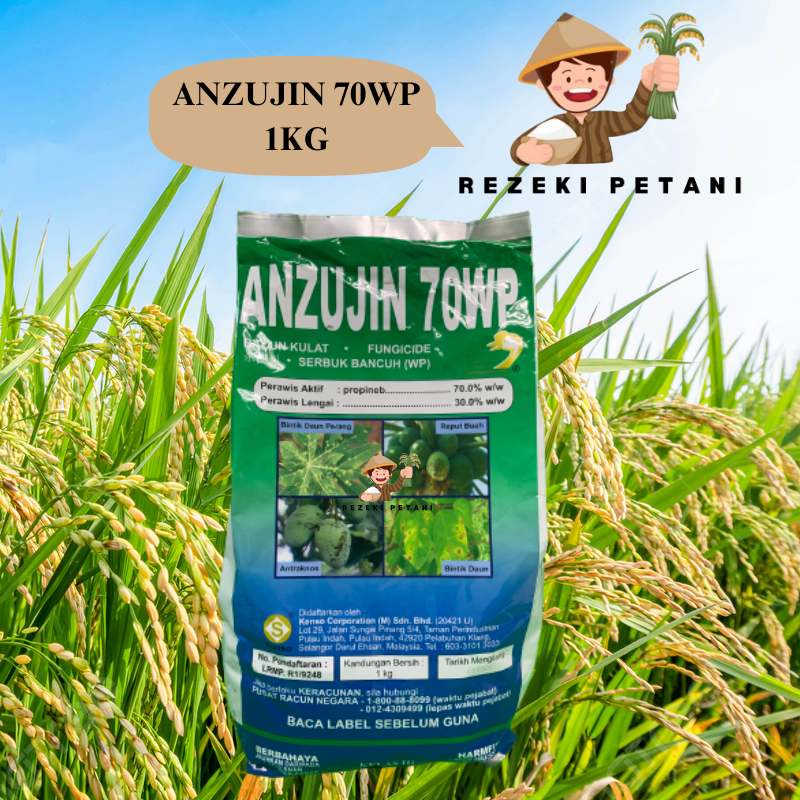 [ORIGINAL] 1kg Anzujin 70WP Kenso Pengawalan Kulat Bintik Daun Reput ...