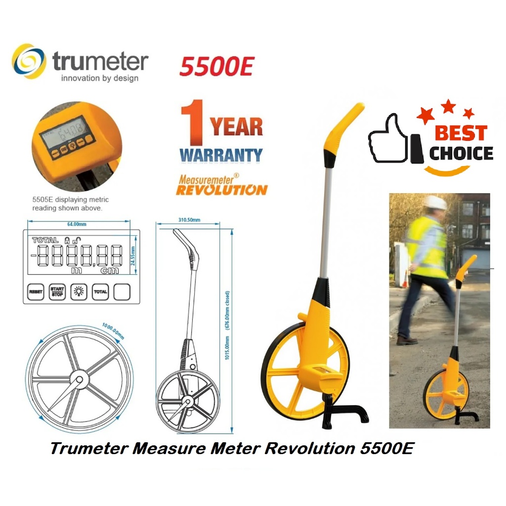 Trumeter 5500E Digital LCD Road Measuring Wheel (Metric) | Shopee Malaysia