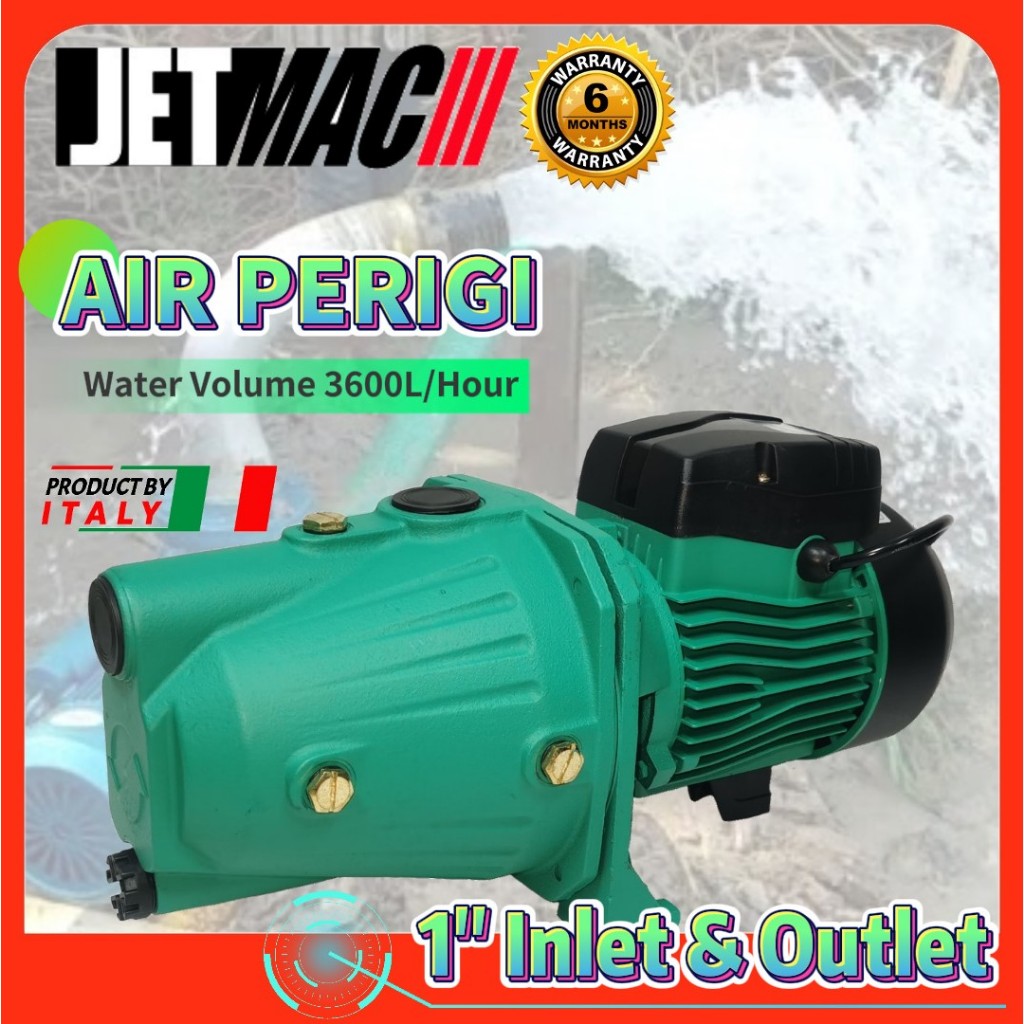 JETMAC ITALY JPG1065 1.0HP Electric Water Pump Water Pump Untuk PERIGI ...