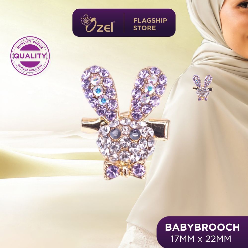 Ozel Cuties Rabbit BabyBrooch G48059 Kerongsang & Pin Tudung, Hijab ...
