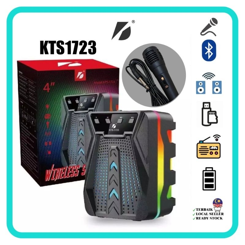 KTS-1722/ KTS-1097 Wireless Portable Bluetooth Speaker With Led Light ...