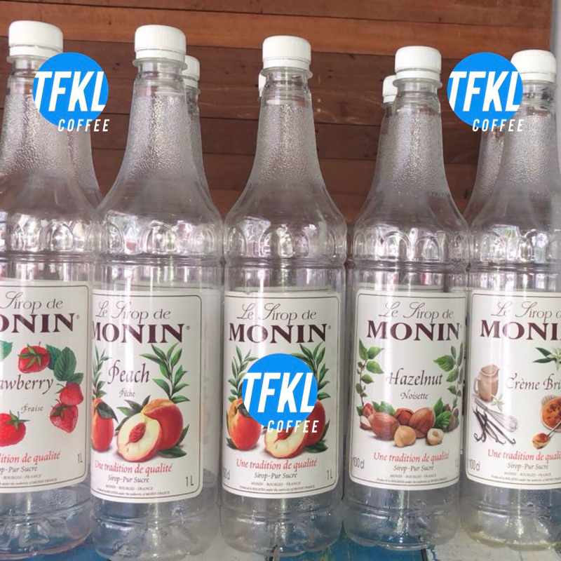 Botol kosong plastik syrup monin 1000ml terpakai, used monin plastic ...