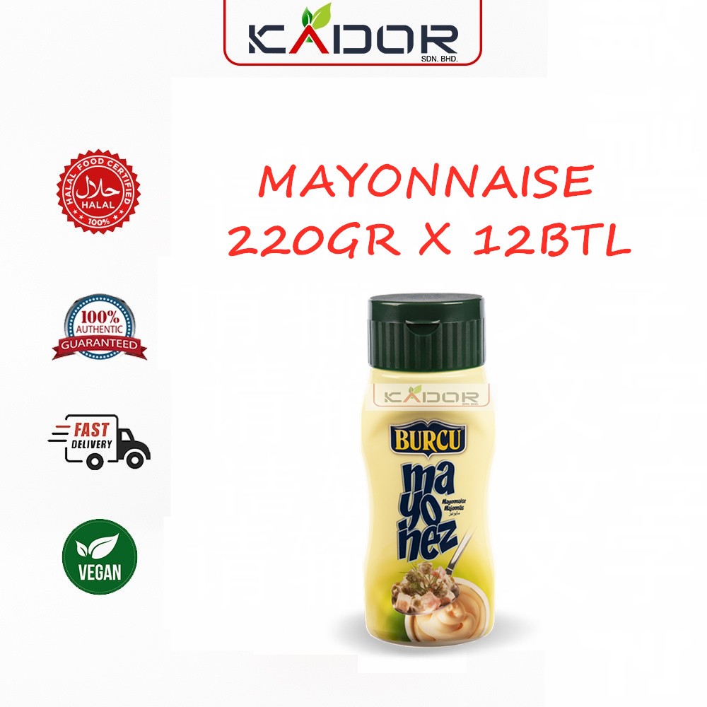 220gr x 12btls Burcu Mayonnaise/ Mayonis/ Mayo/ Sos Putih/ Salad ...