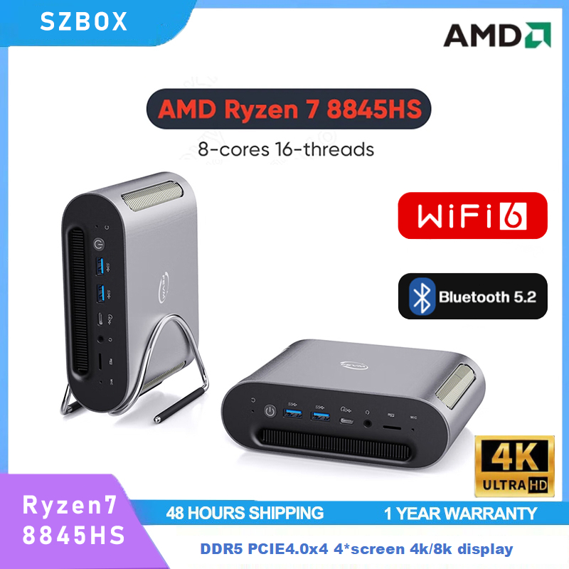AMD Ryzen 7 8845HS Super Deal AI Mini PC 8K Wifi6 Oculink 2xM.2 PCIe ...
