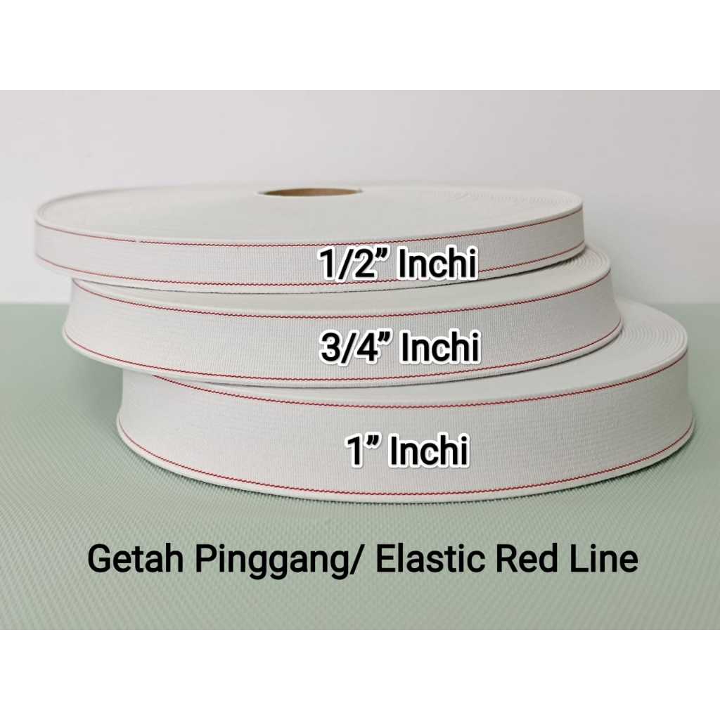 [Meter] 1/2'', 3/4'', 1'' Inchi- Getah Elastic Pinggang Kain Jalur ...
