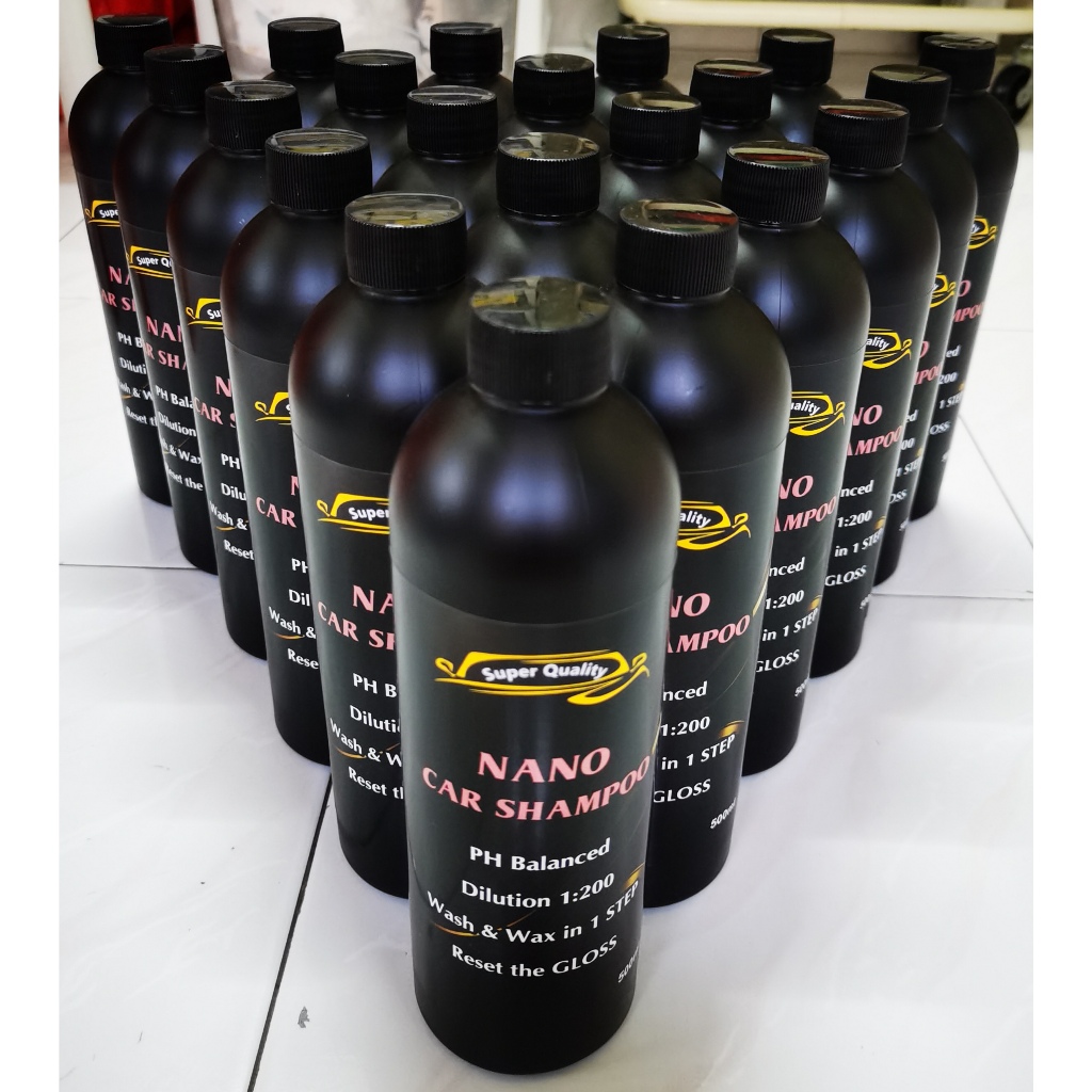 [Super Quality] Nano Car Shampoo 500ml Wash & Wax in 1 Step (CLEAR ...