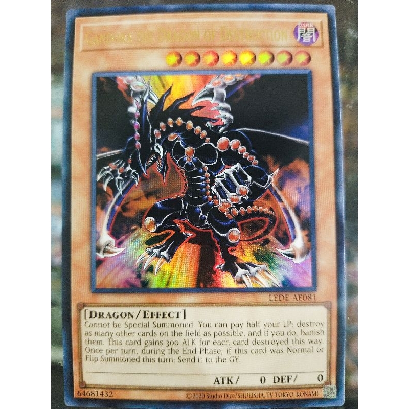 游戏王 Yugioh LEDE-JPS01 LEDE-AE081 Gandora the Dragon of Destruction QCSR/UR | Shopee Malaysia