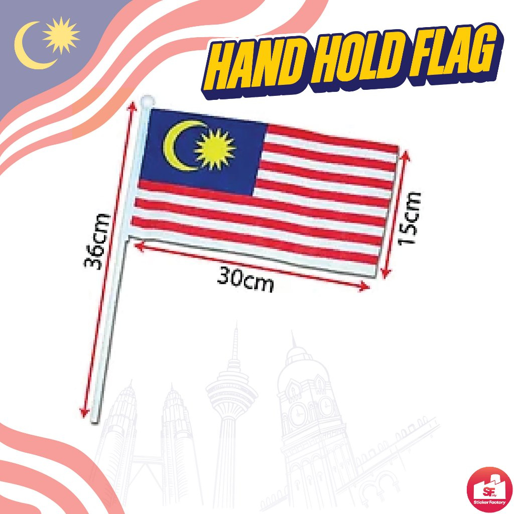 Bendera Malaysia Hand Hold Flag Merdeka | Shopee Malaysia